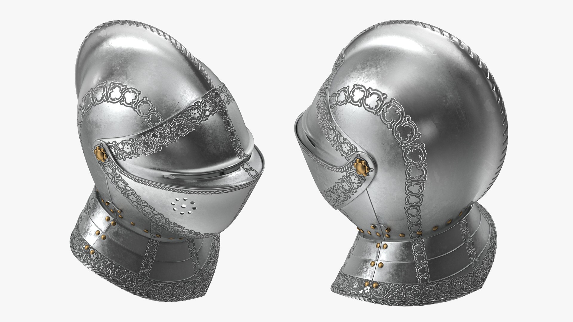 Medieval Armet Helmet 3D Model - TurboSquid 1521249