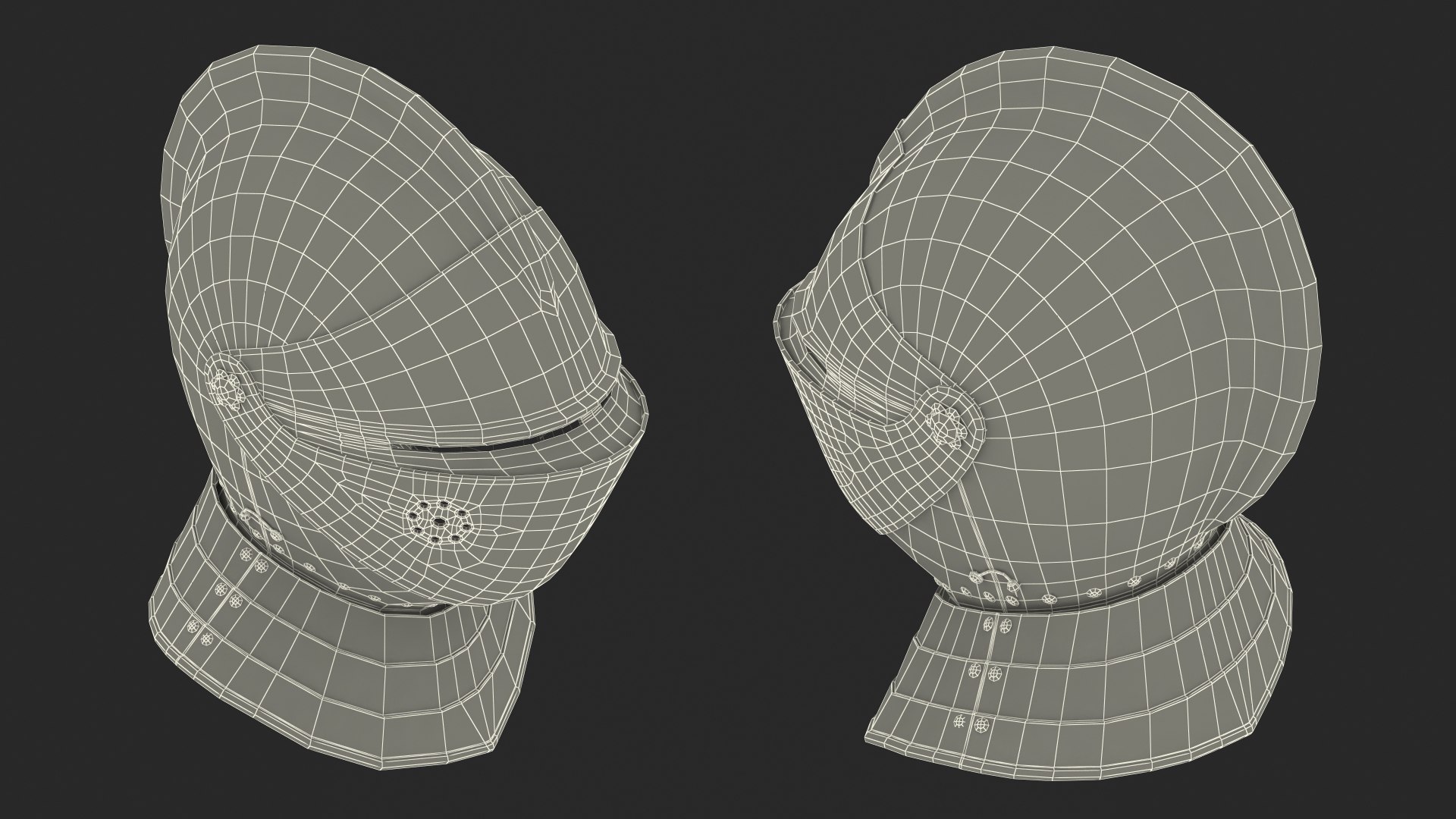 Medieval armet helmet 3D model - TurboSquid 1521249