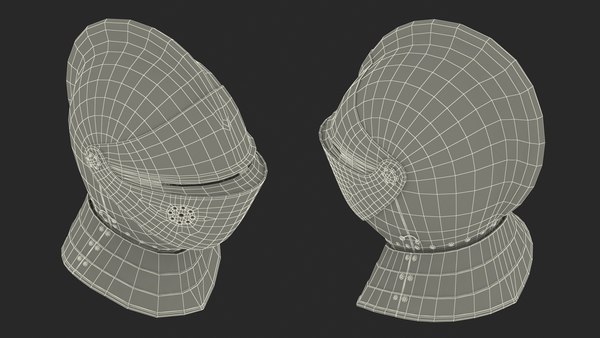 Medieval armet helmet 3D model - TurboSquid 1521249