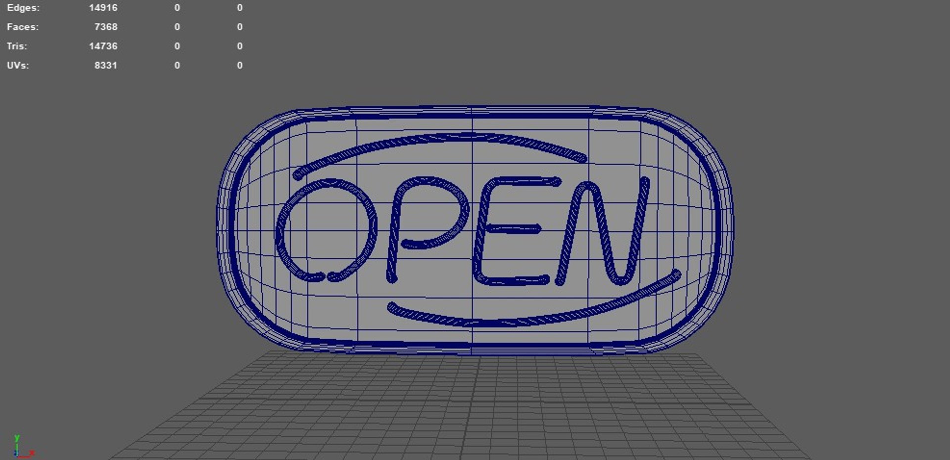 3D LED Open Sign 3D Model Model - TurboSquid 2351566