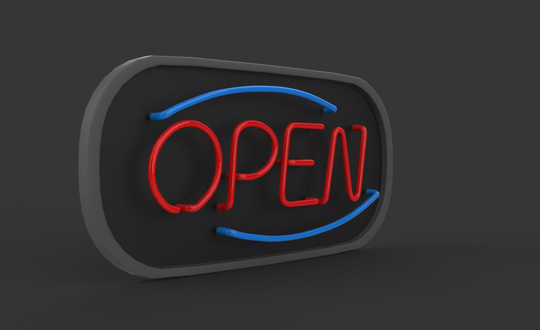 3D LED Open Sign 3D Model Model - TurboSquid 2351566