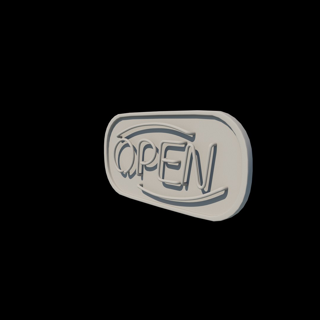 3D LED Open Sign 3D Model Model - TurboSquid 2351566