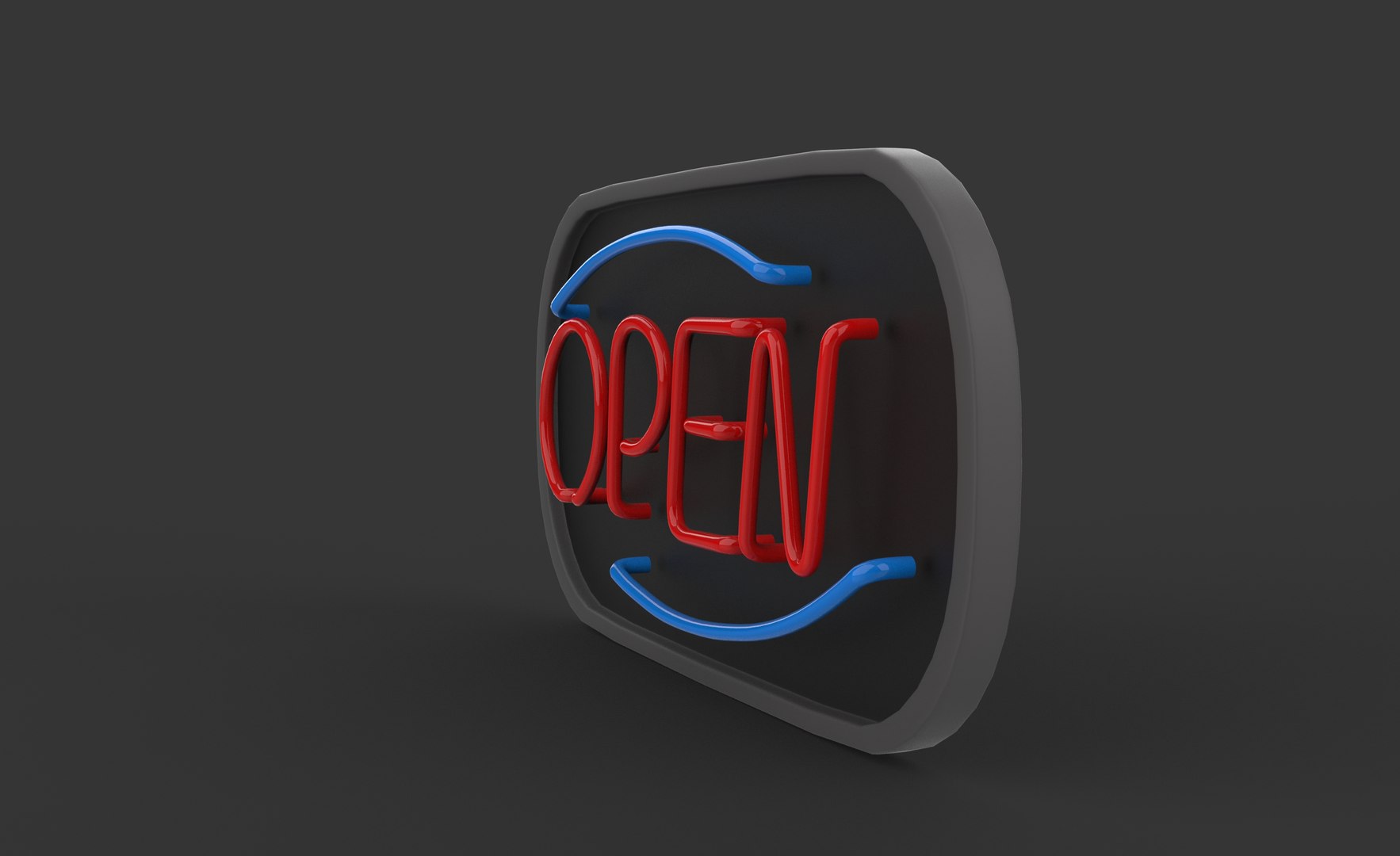 3D LED Open Sign 3D Model Model - TurboSquid 2351566