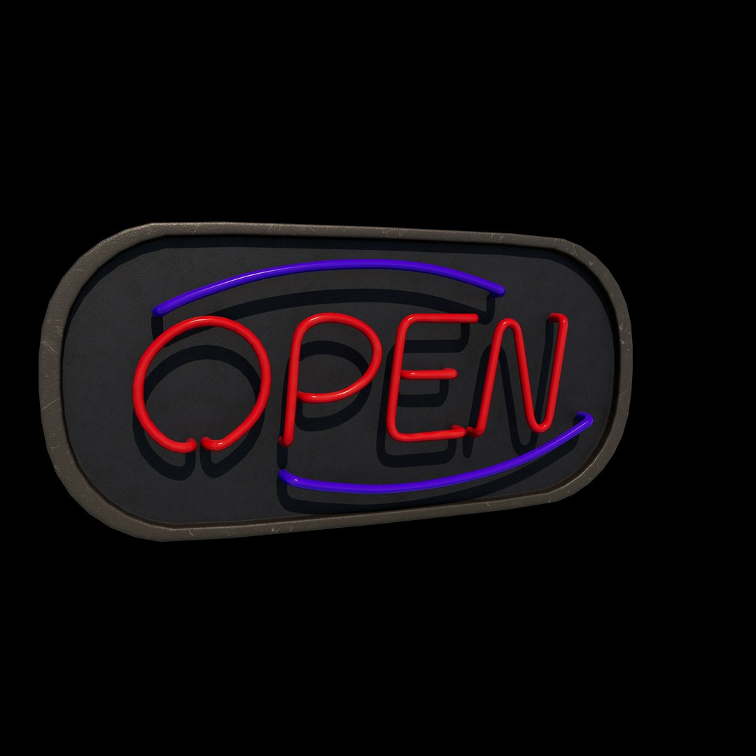 3D LED Open Sign 3D Model Model - TurboSquid 2351566