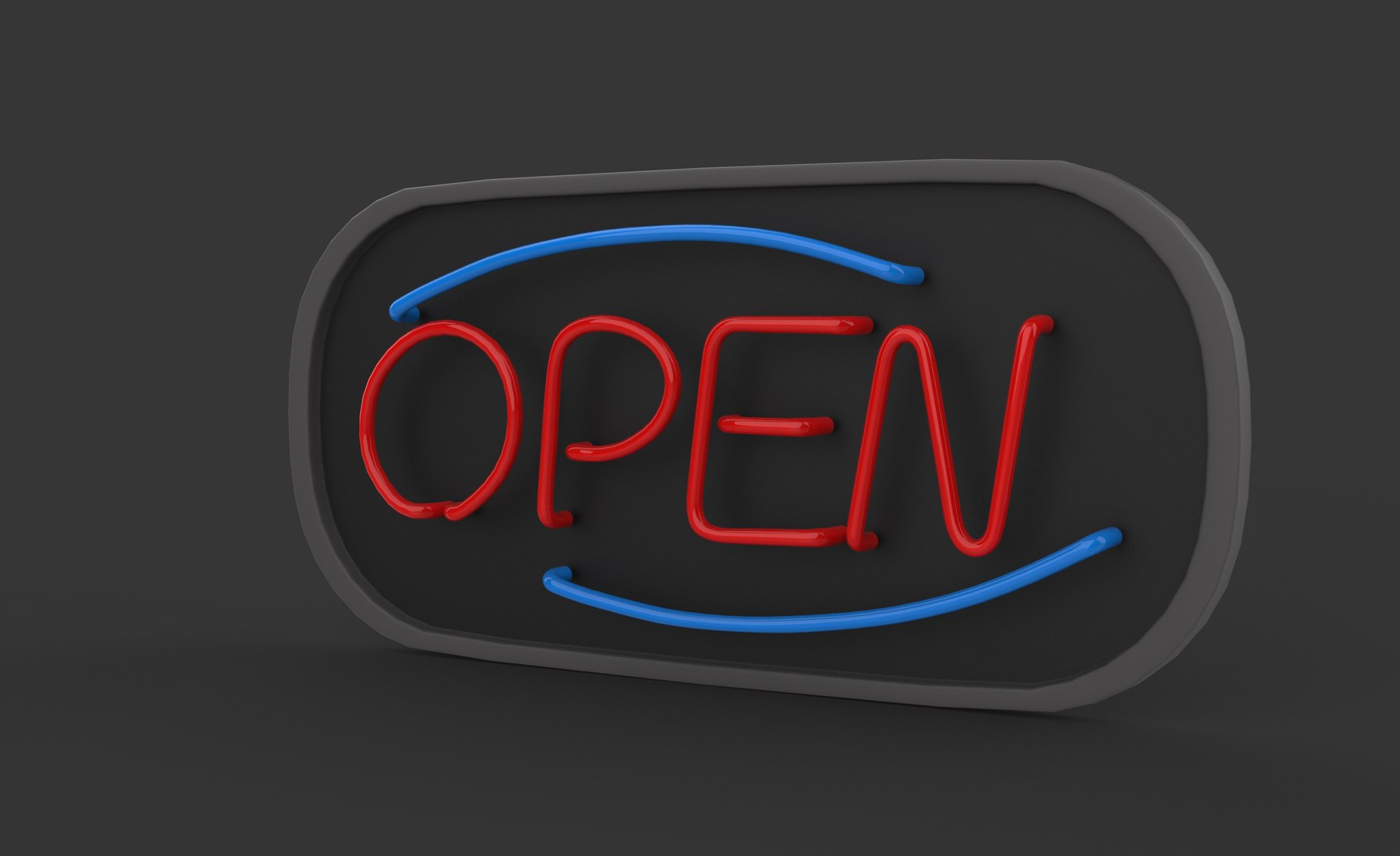 3D LED Open Sign 3D Model Model - TurboSquid 2351566