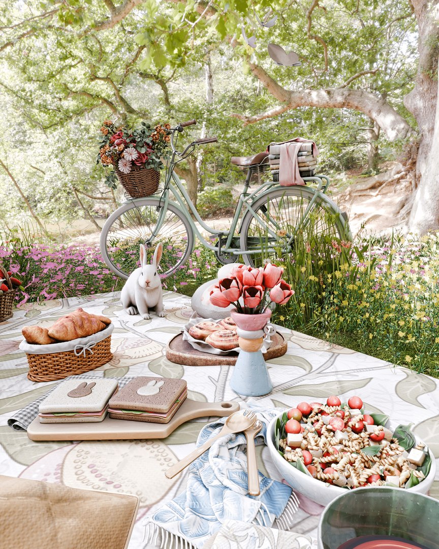 Spring Picnic Blender Scene 3D Model - TurboSquid 2392951