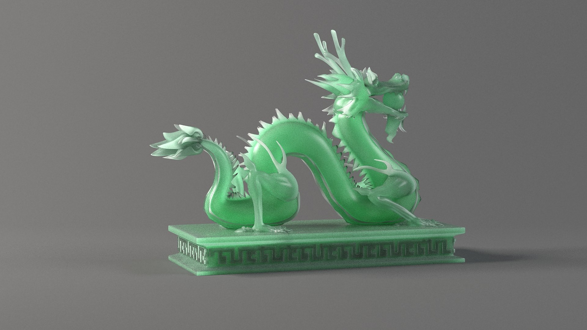 3D Carved Model Jade Seal Panlong Dragons Animals Dinosaur - TurboSquid ...