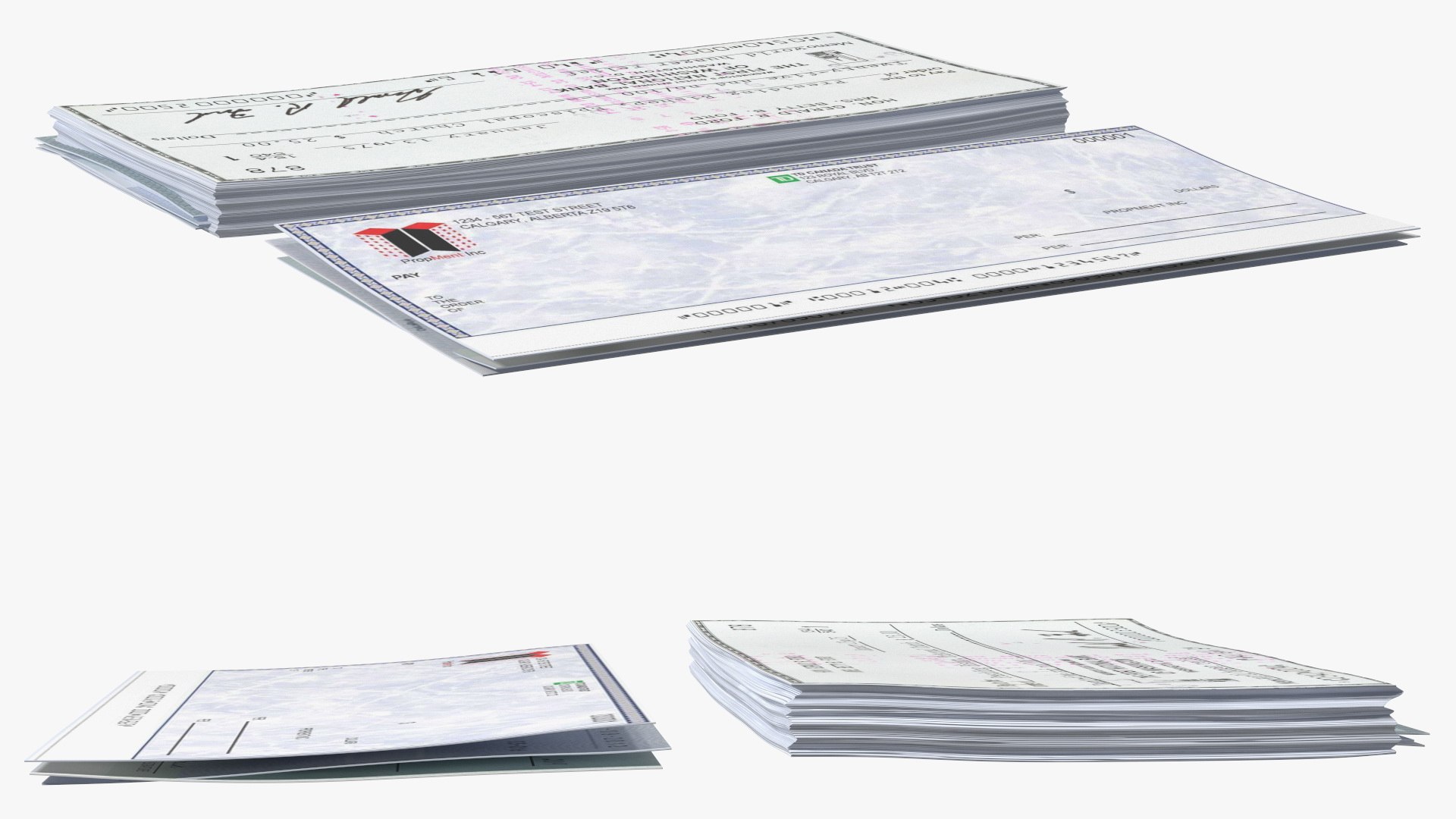 3D Bank Cheque Model - TurboSquid 2061798