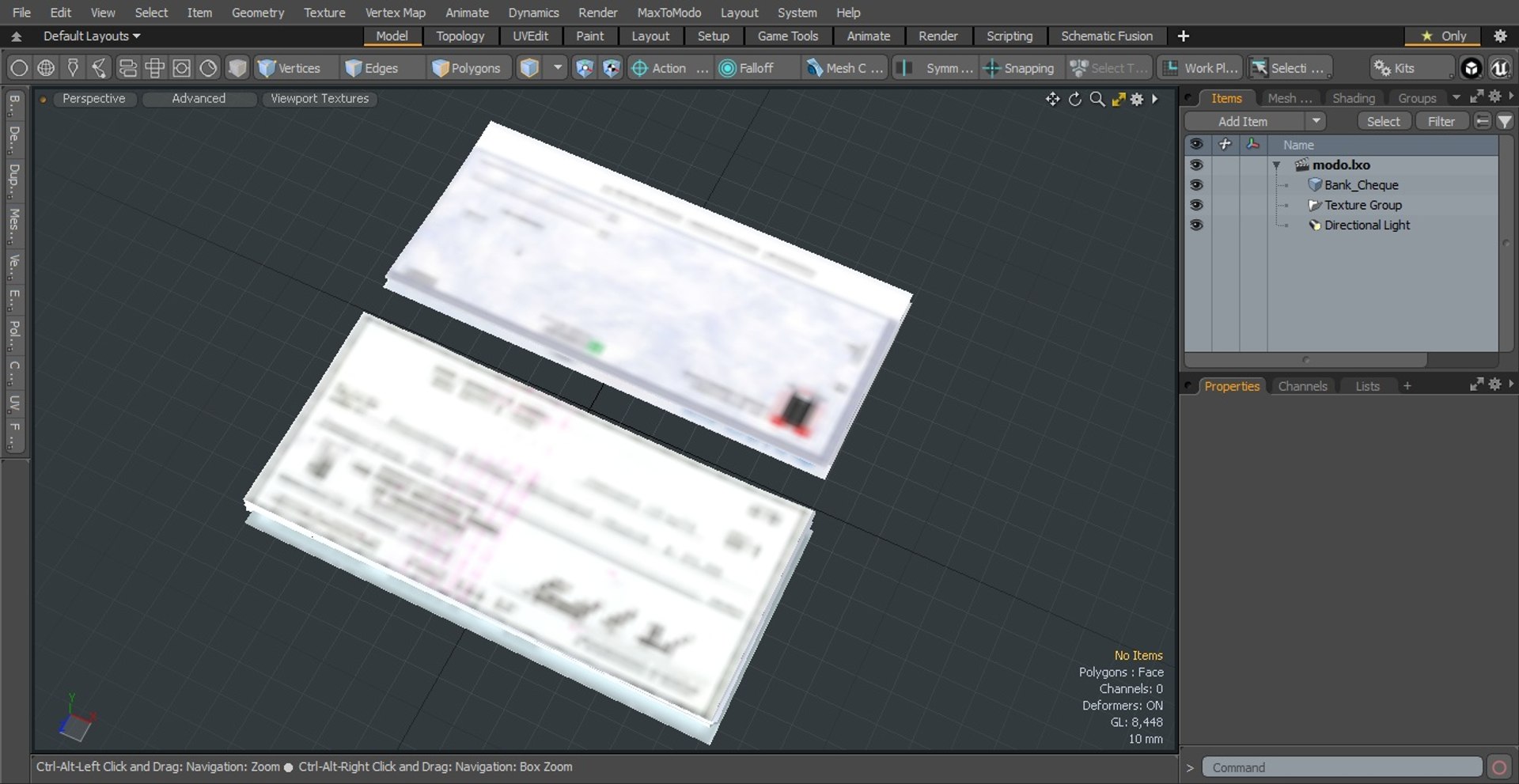 3D Bank Cheque model - TurboSquid 2061798