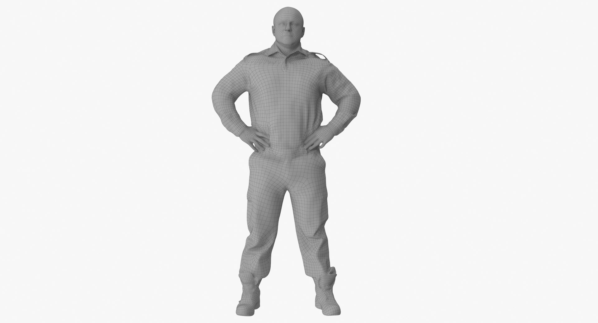Arnold Uniform Policeman Idle Pose 03 3D model - TurboSquid 1836924