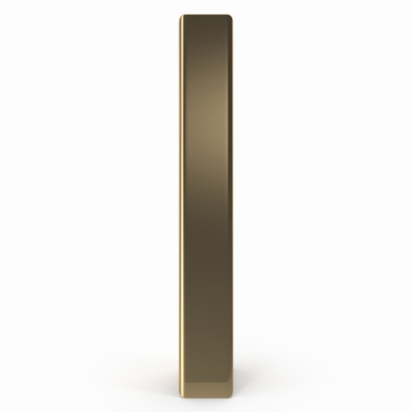 Number 1 digit one gold 3D - TurboSquid 1909104