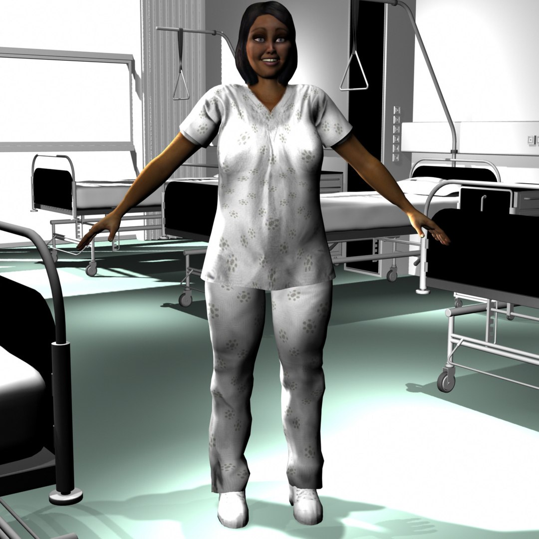 Female Medical Staff 3d Model