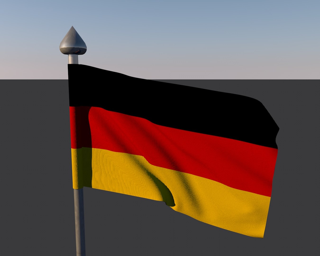 3d flag germany model