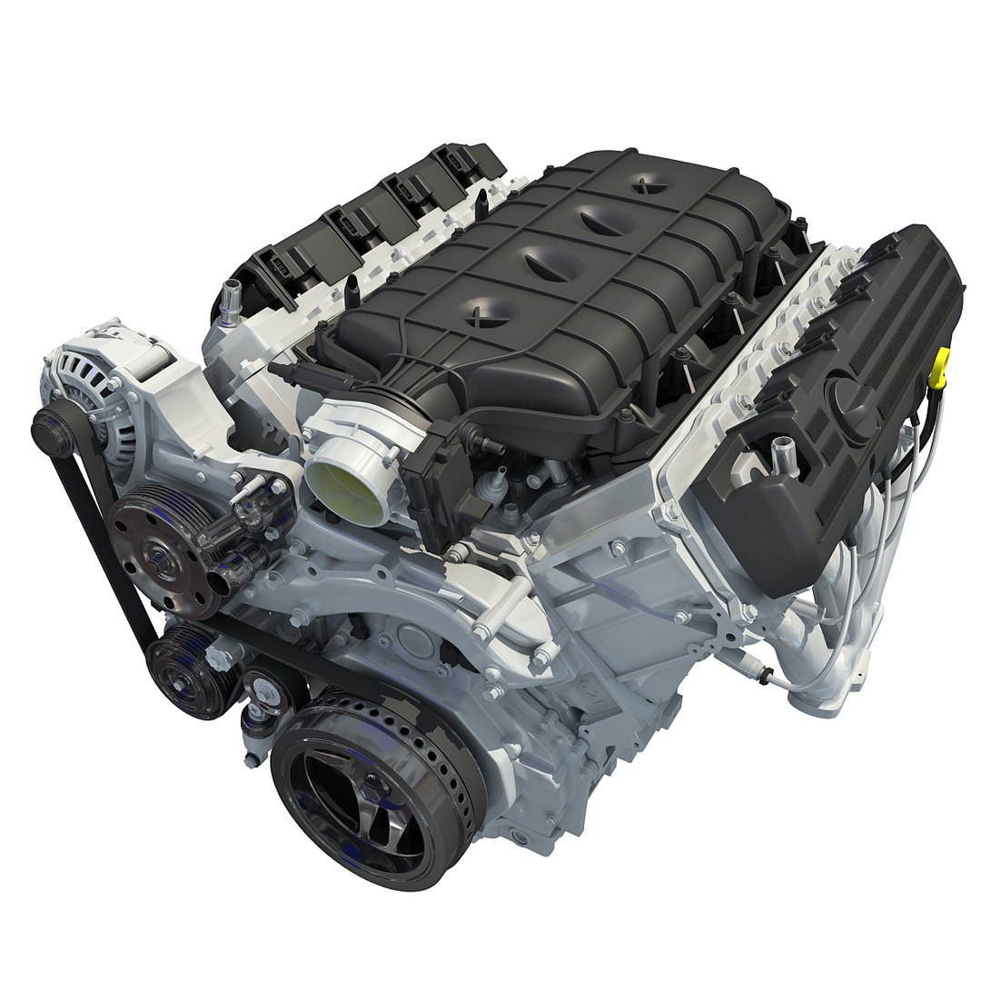 3D V8 Engine Semi Interior - TurboSquid 1349283