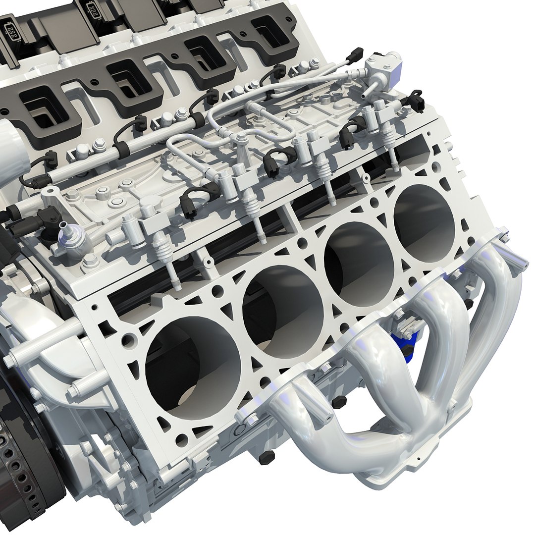 3D V8 Engine Semi Interior - TurboSquid 1349283