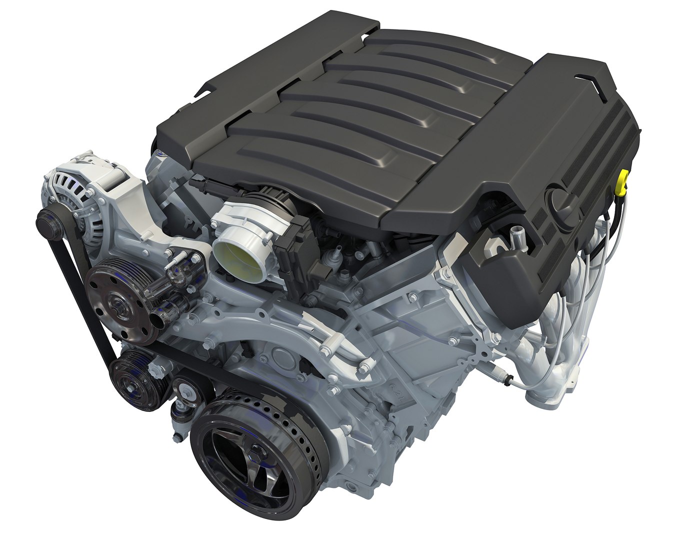 3D V8 Engine Semi Interior - TurboSquid 1349283