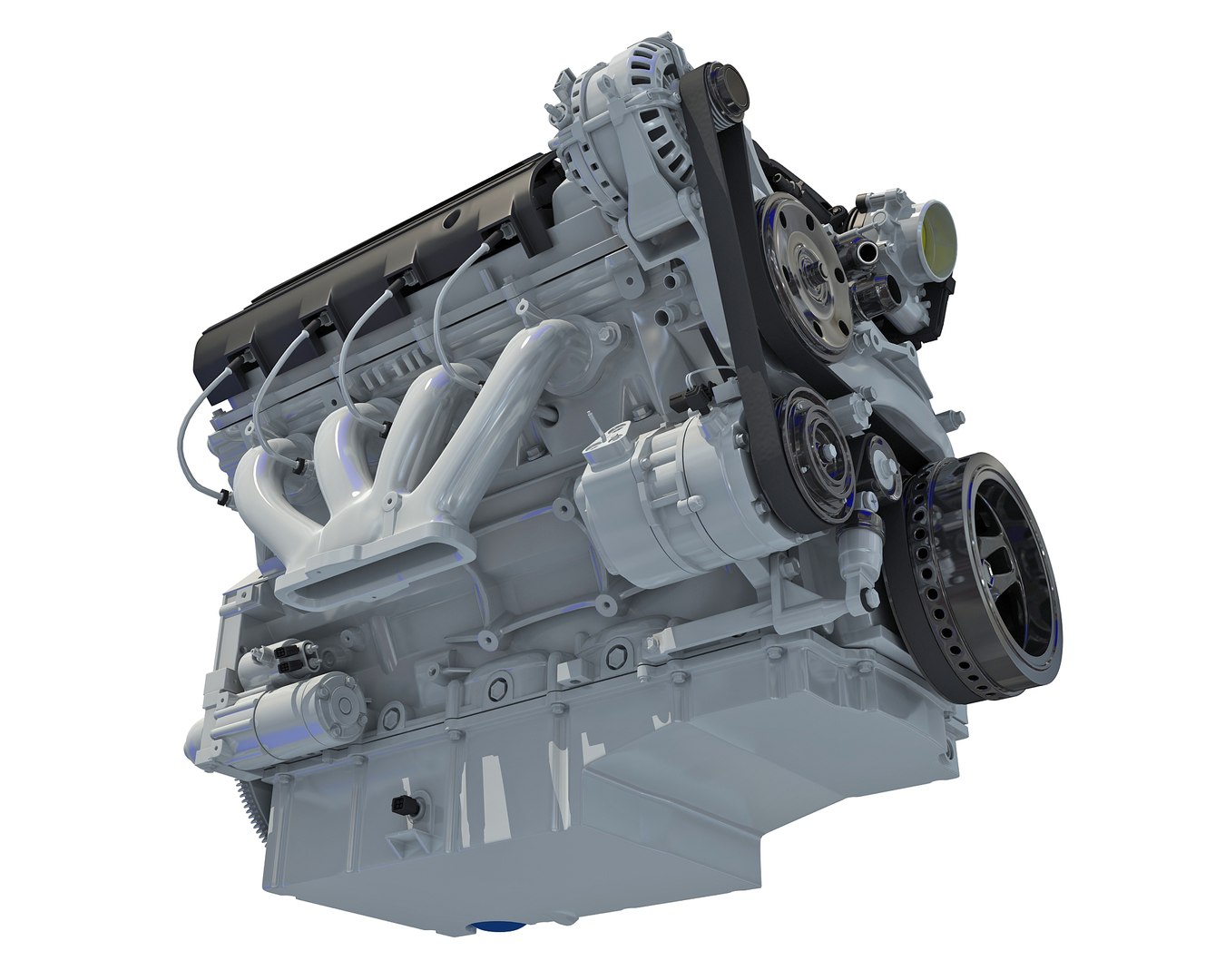 3D V8 Engine Semi Interior - TurboSquid 1349283