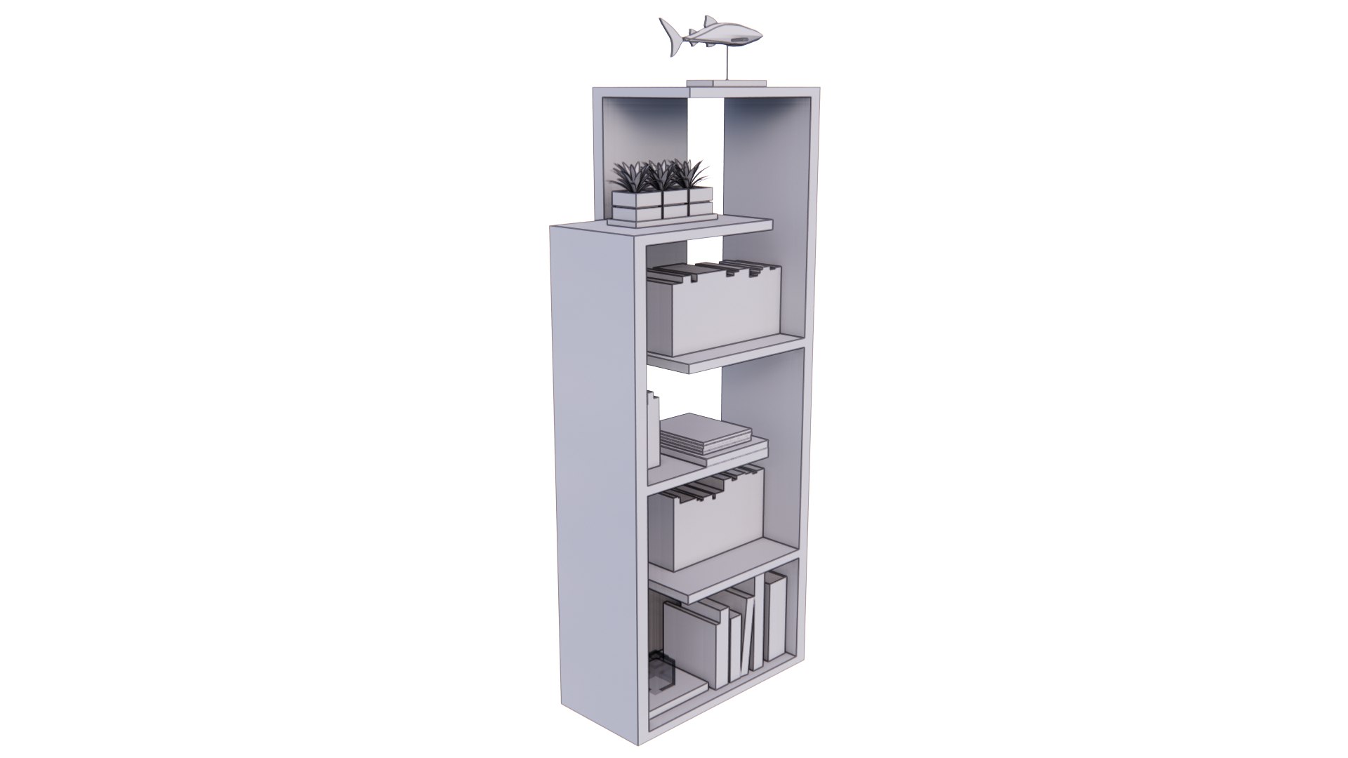 3D Model Modern Minimal Shelf - TurboSquid 2053240
