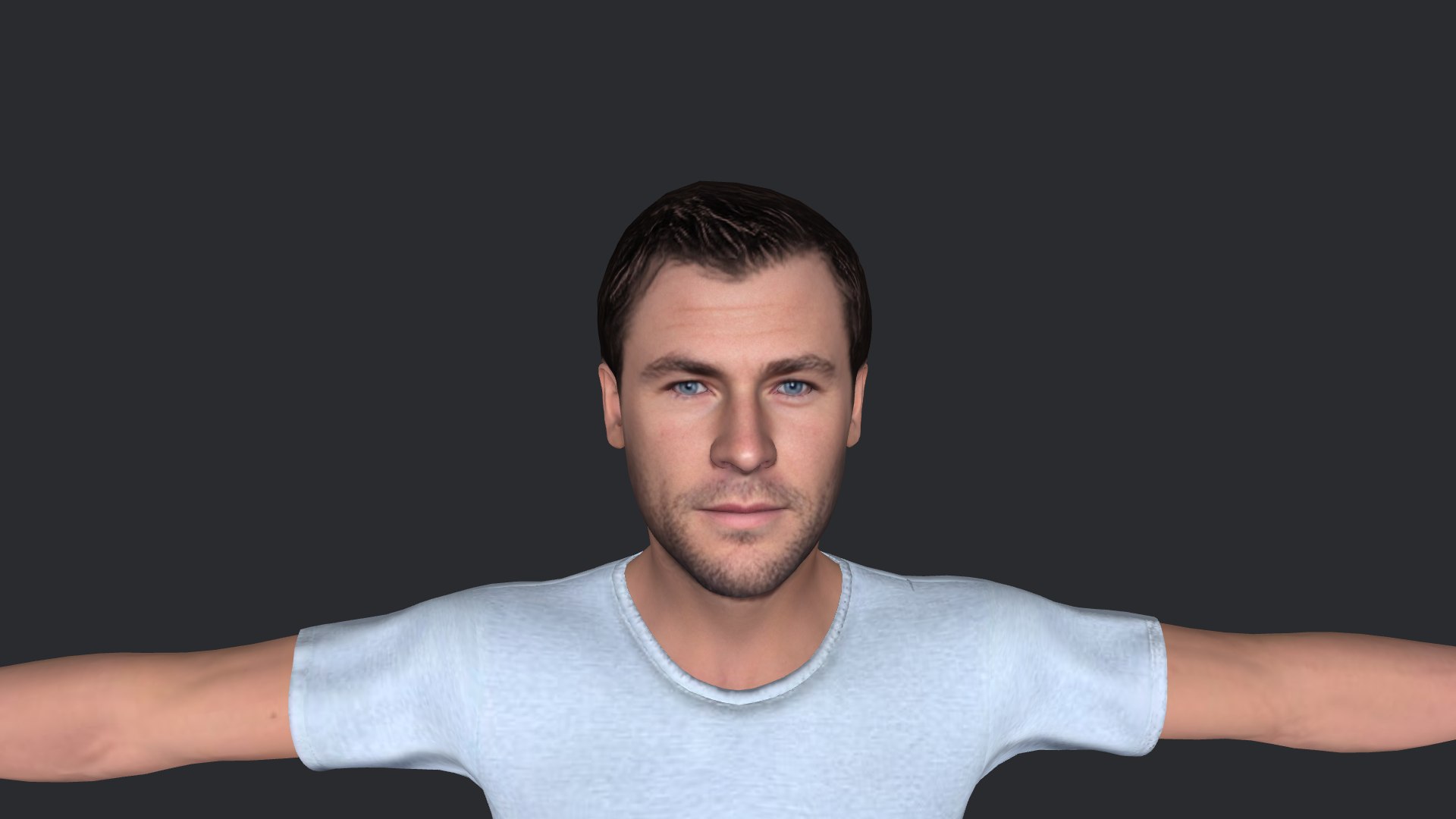 Chris Hemsworth Hyper Realistic Full Body Fully Rigged Character 3D - TurboSquid 2126746