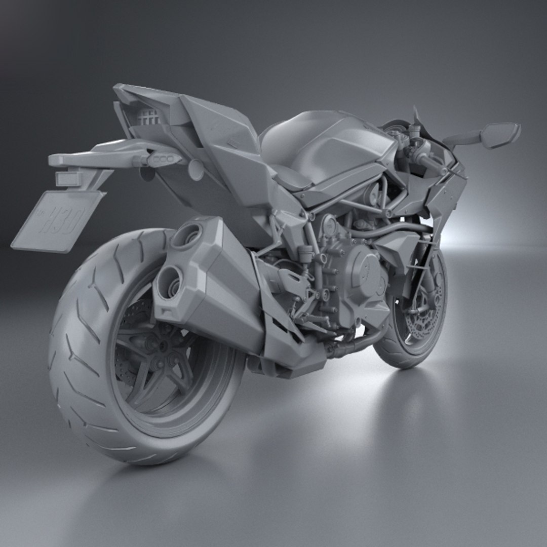 Kawasaki ninja h2 3D model - TurboSquid 1298888