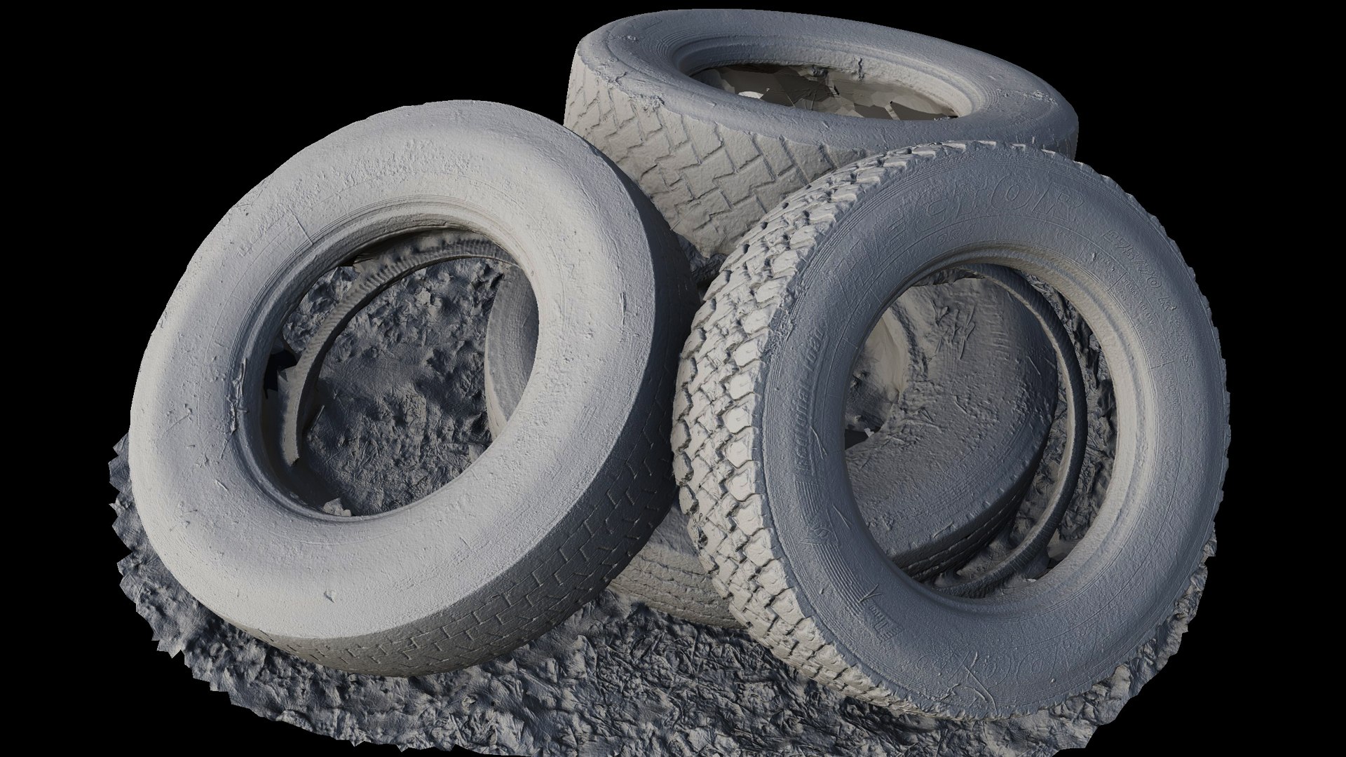 Tires Truck Junkyard Trash Pt2 PBR Photogrammetry 3D - TurboSquid 2388299