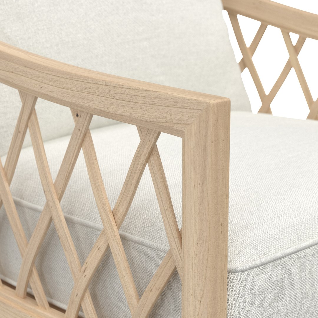 3D Greystone Teak Lounge Chair Model - TurboSquid 2062408