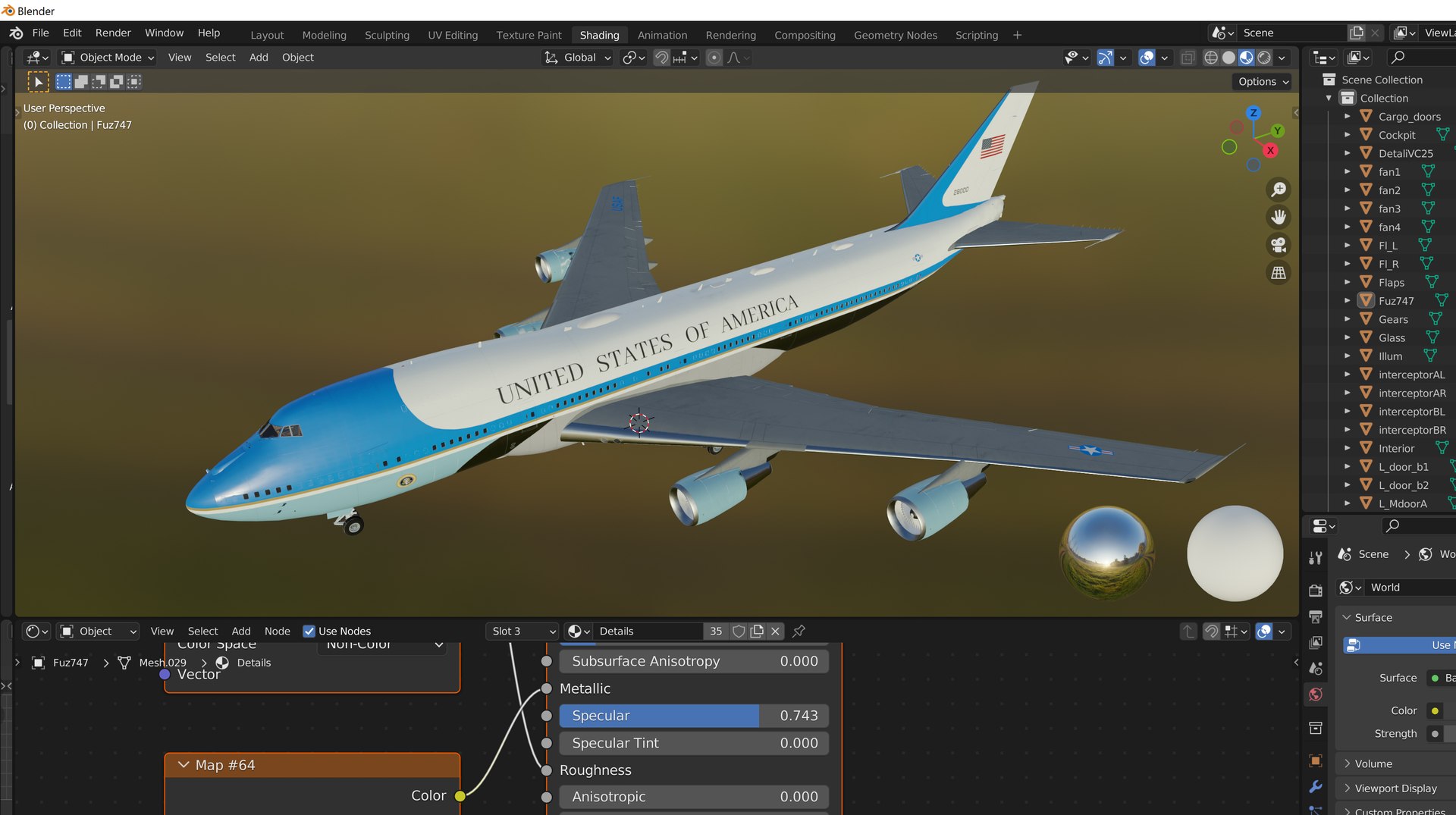 Air Force One Boeing VC-25 3D - TurboSquid 2207500