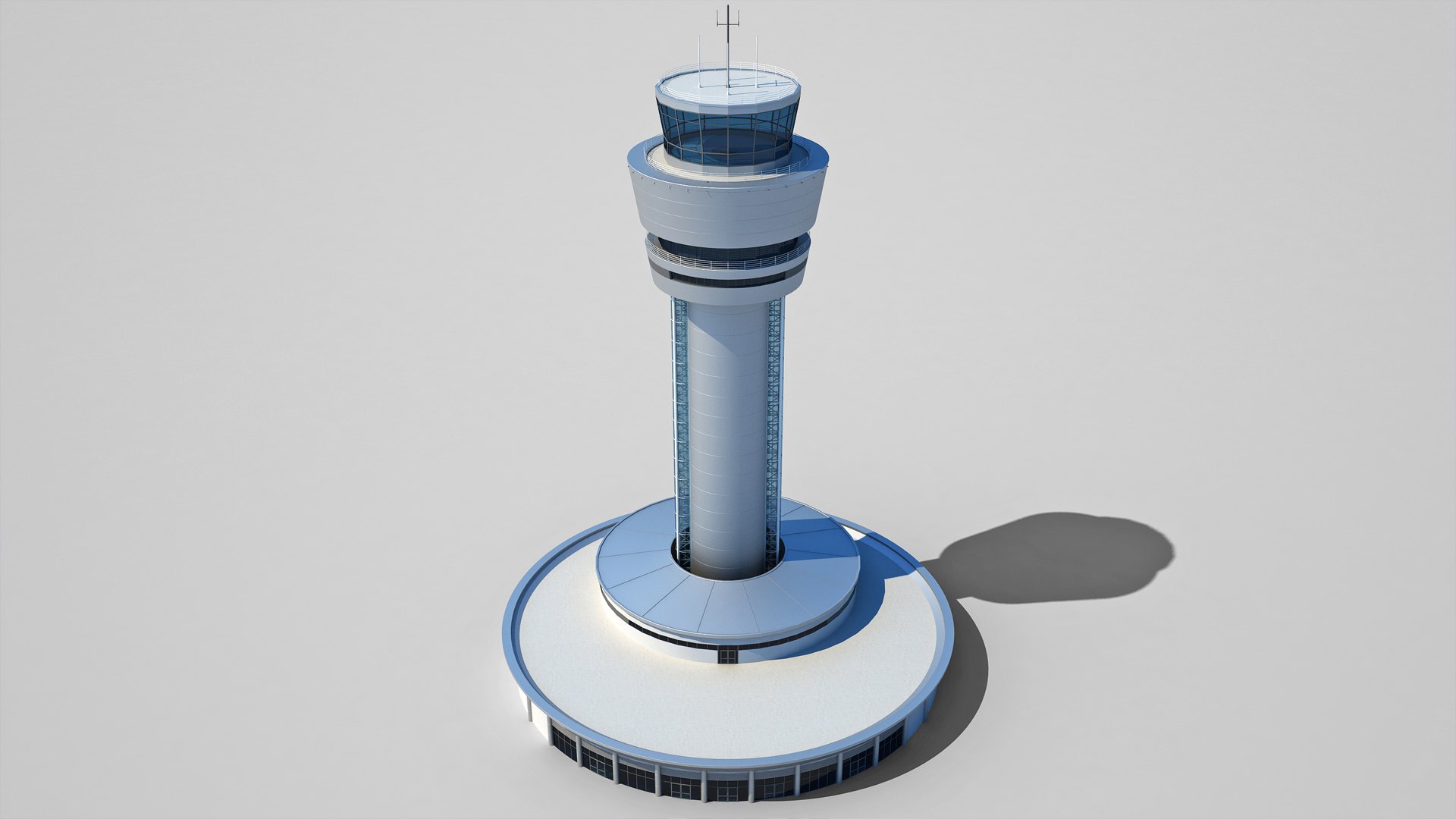 3D Airport Control Tower - TurboSquid 2017005