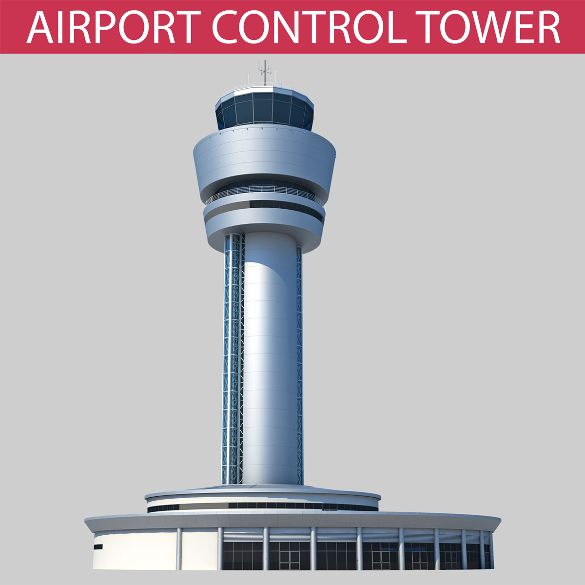 modelo 3d Airport Control Tower - TurboSquid 2017005