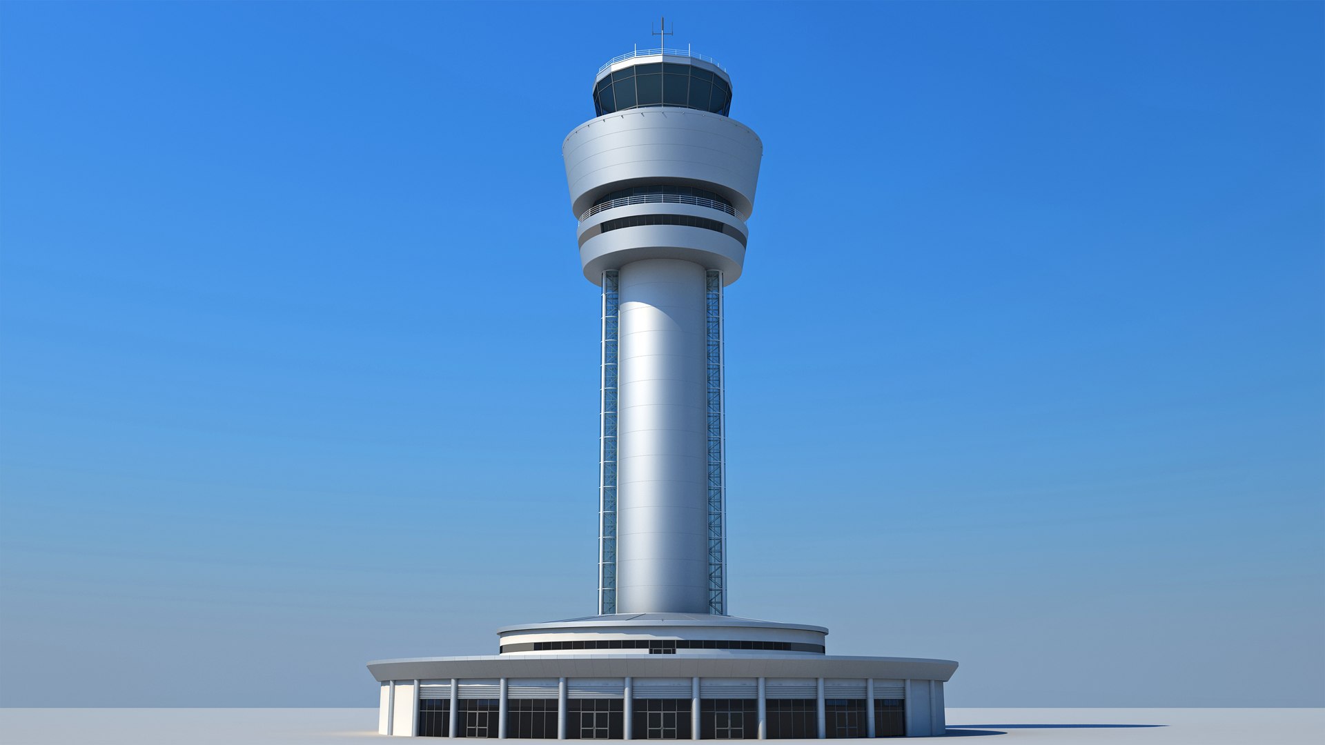 3D Airport Control Tower - TurboSquid 2017005