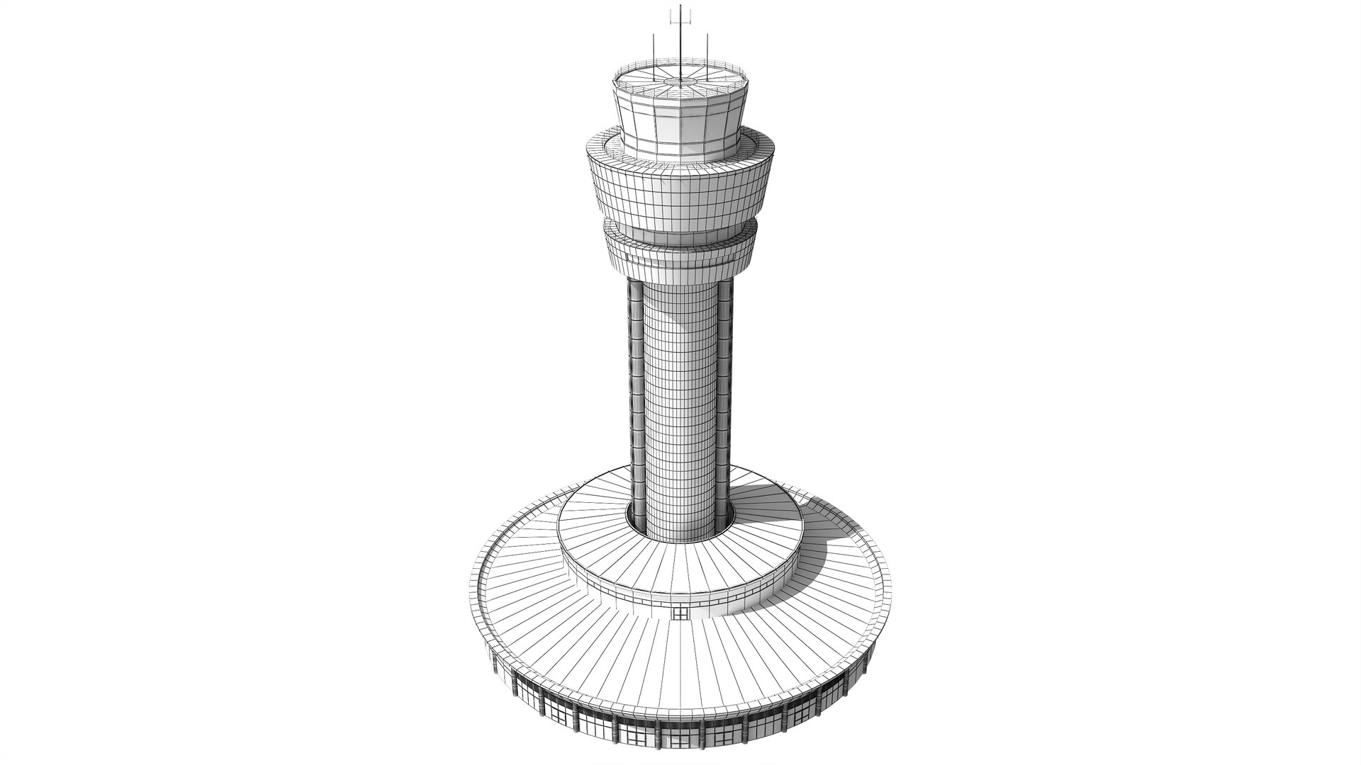 3D Airport Control Tower - TurboSquid 2017005