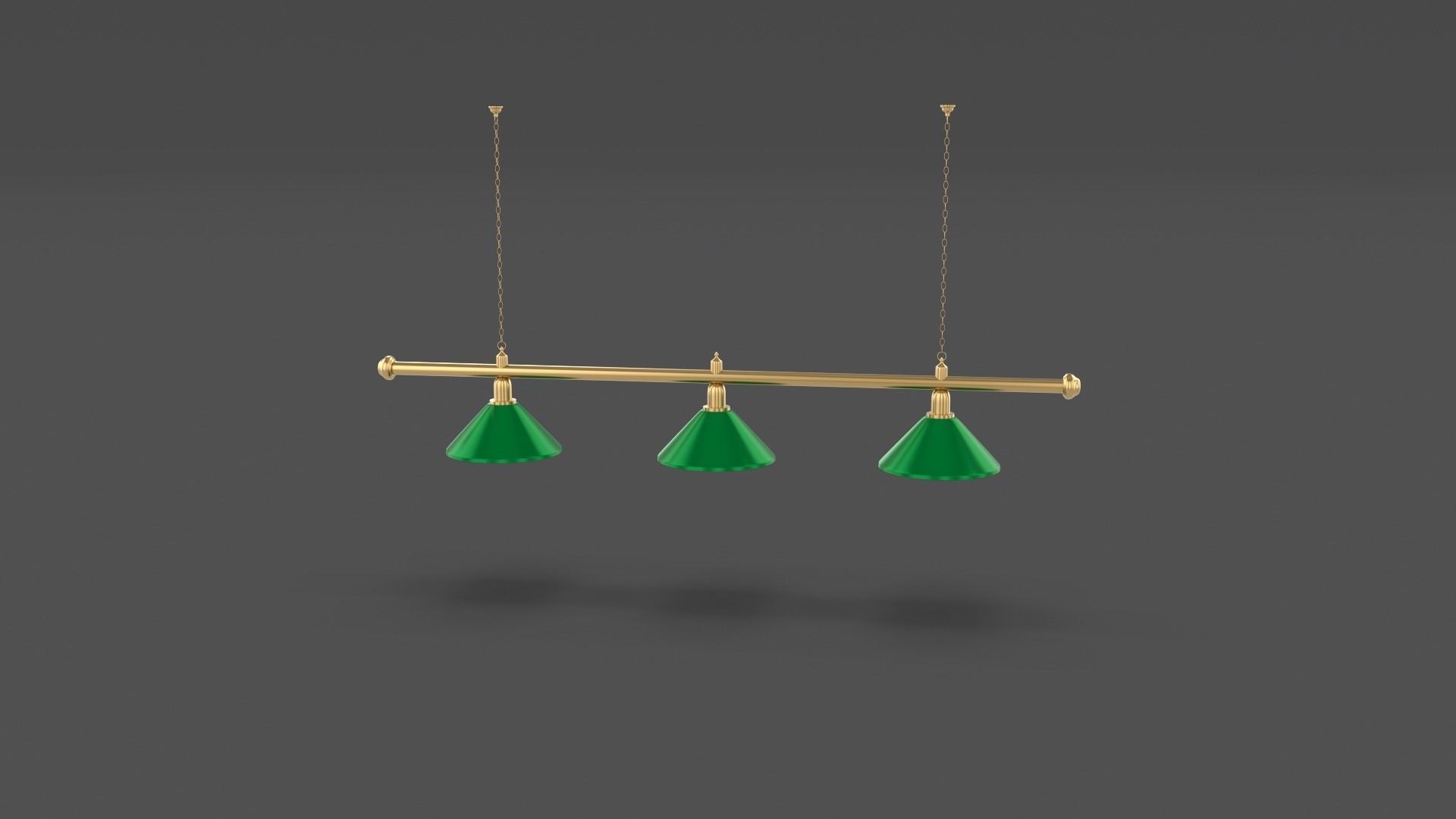 Pool Table Light Fixture 3D Model - TurboSquid 1237881
