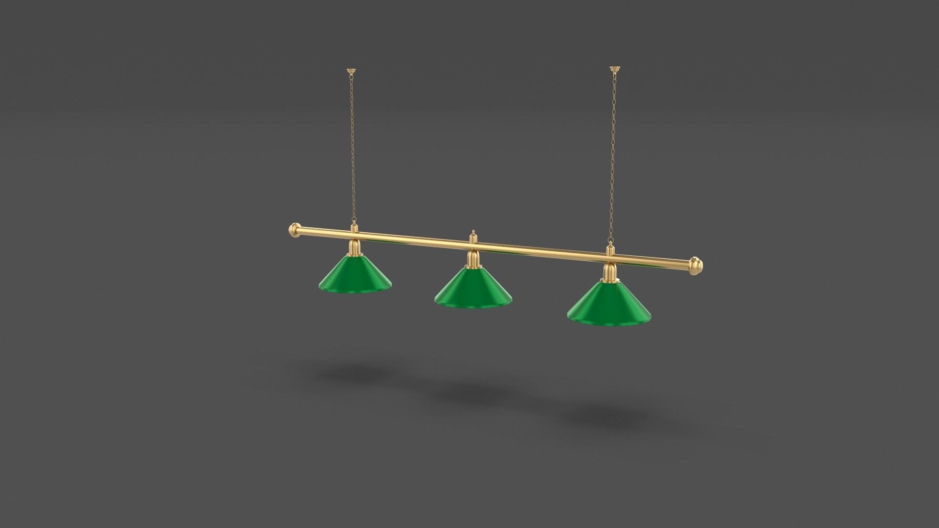 Pool Table Light Fixture 3D Model - TurboSquid 1237881