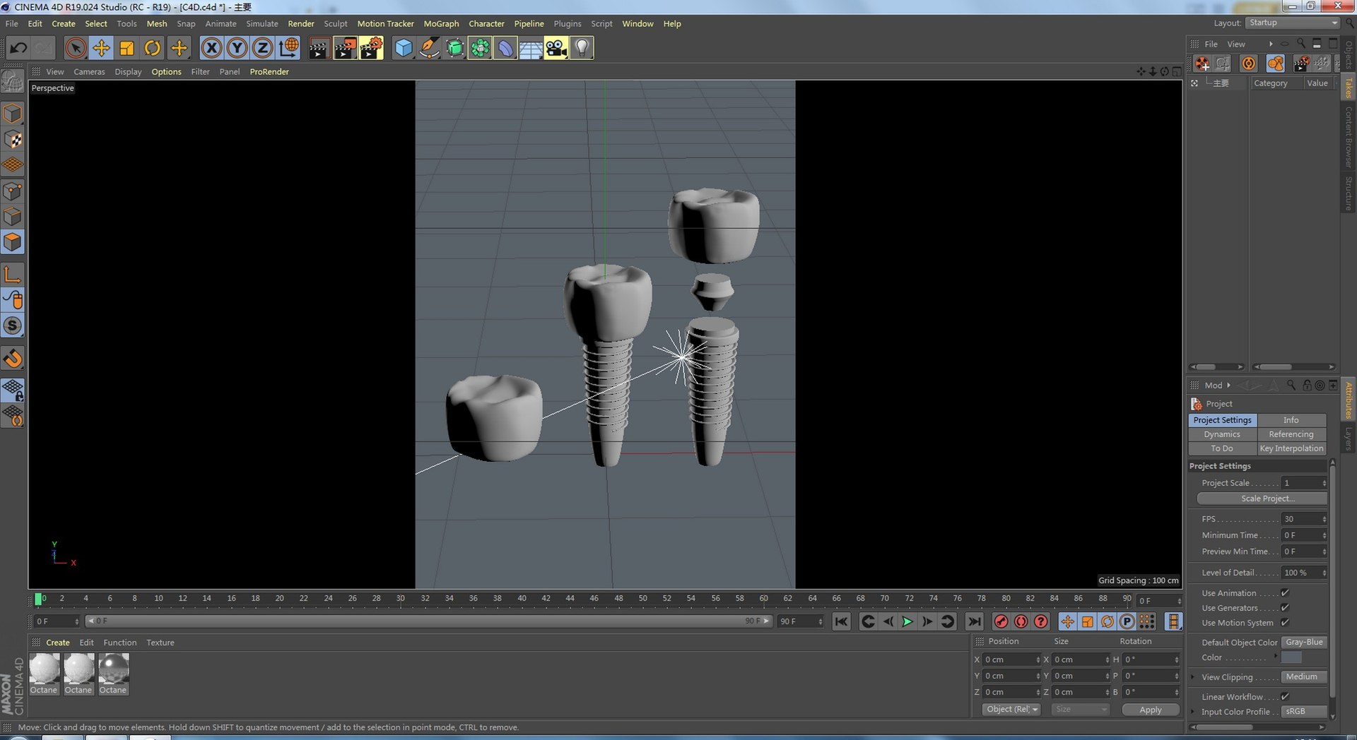 3D tooth single implant 3D model - TurboSquid 2049921