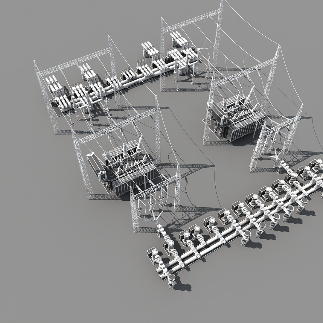 Electrical Substation 3D - TurboSquid 1351616