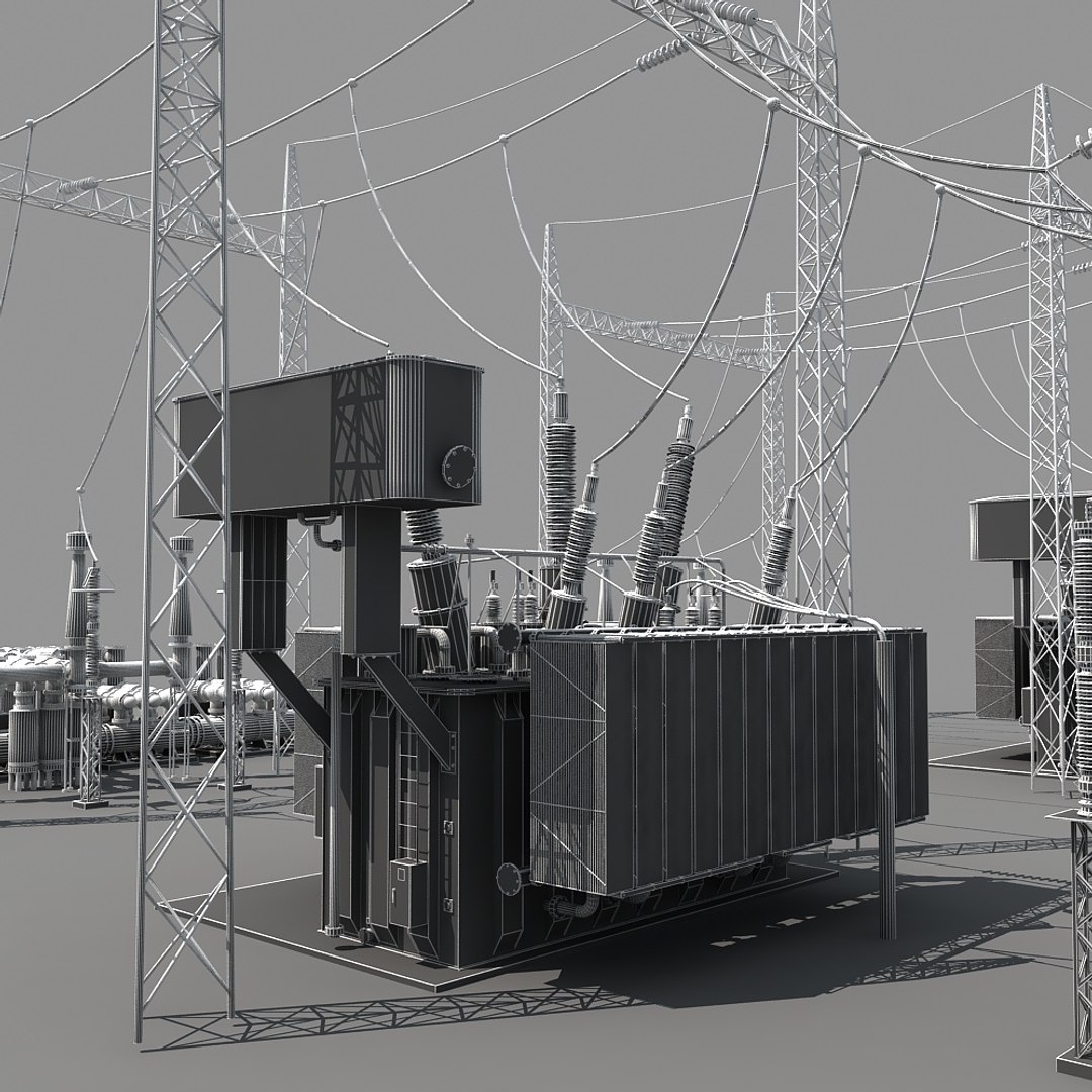Electrical Substation 3D - TurboSquid 1351616