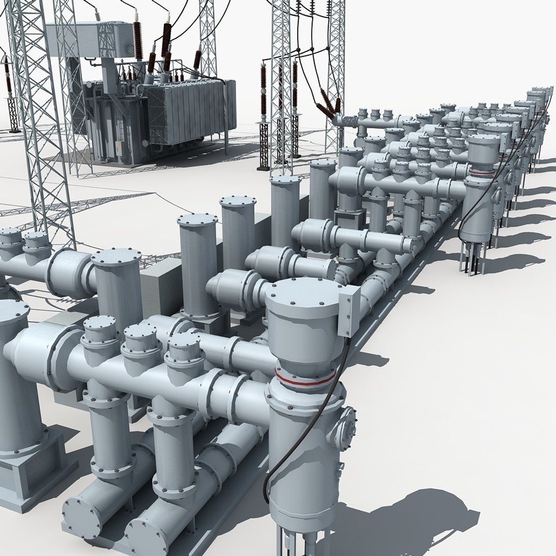 Electrical Substation 3D - TurboSquid 1351616