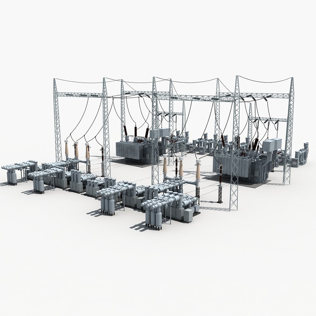 Electrical Substation 3D - TurboSquid 1351616