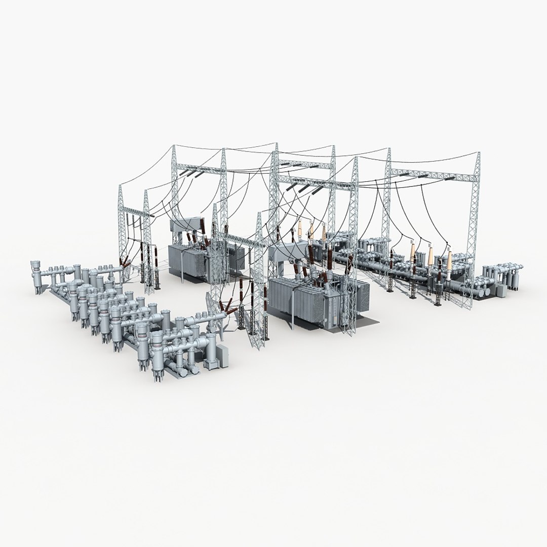 Electrical Substation 3D - TurboSquid 1351616