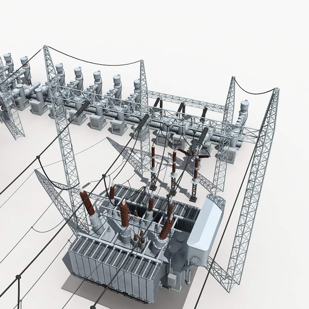 Electrical Substation 3D - TurboSquid 1351616