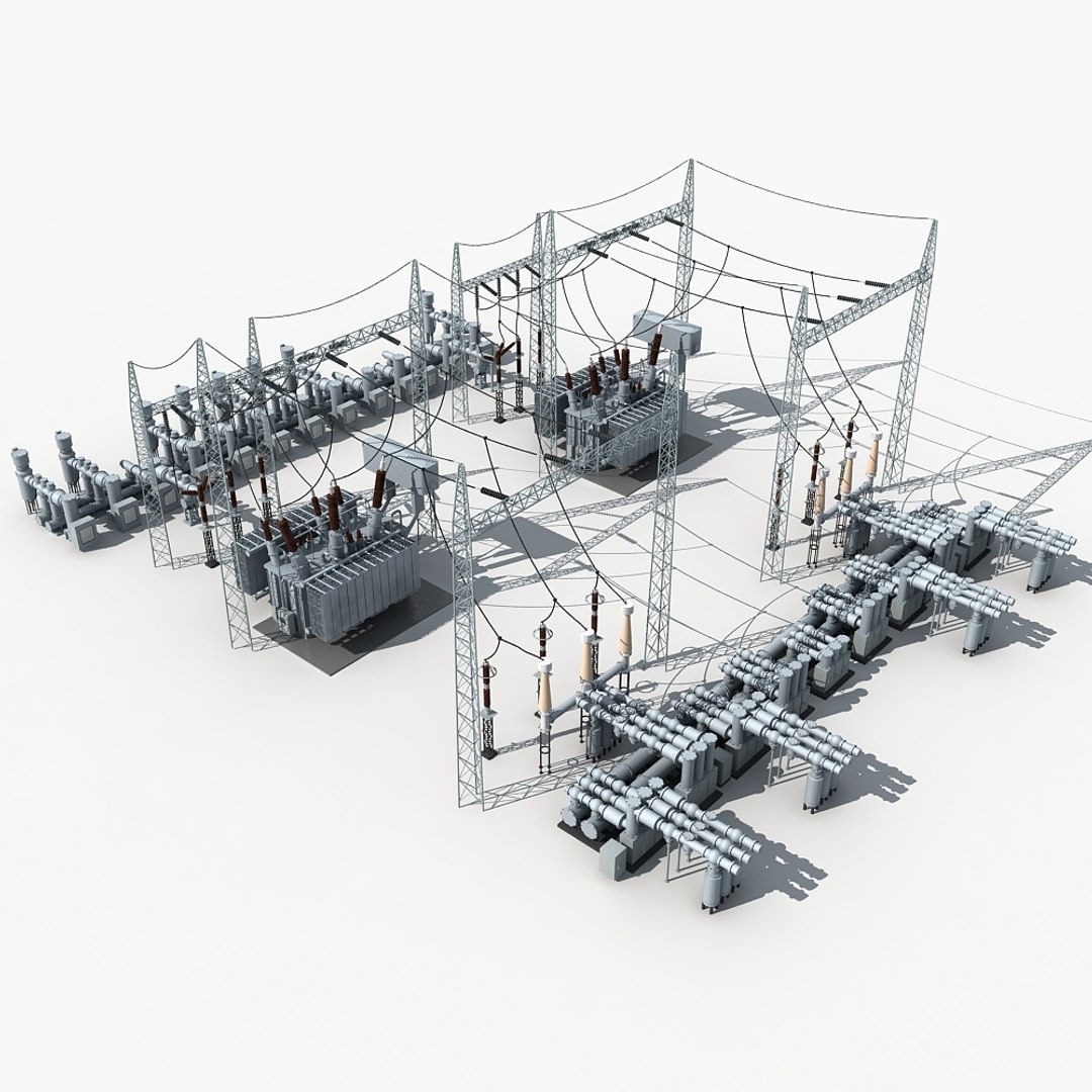 Electrical Substation 3D - TurboSquid 1351616