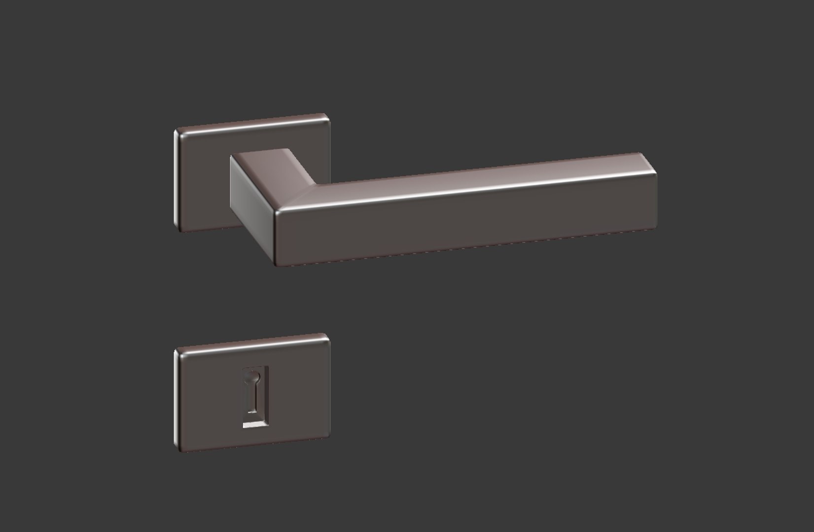 3D Modern Metal Door Handle - TurboSquid 1199433