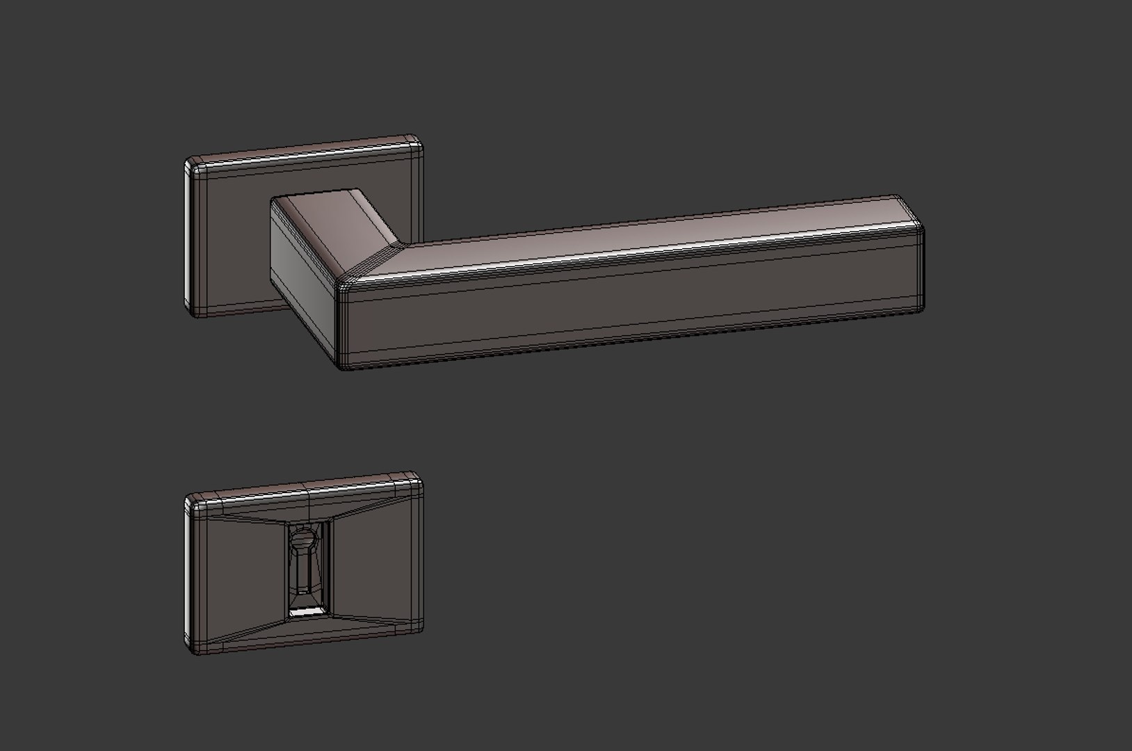 3D Modern Metal Door Handle - TurboSquid 1199433