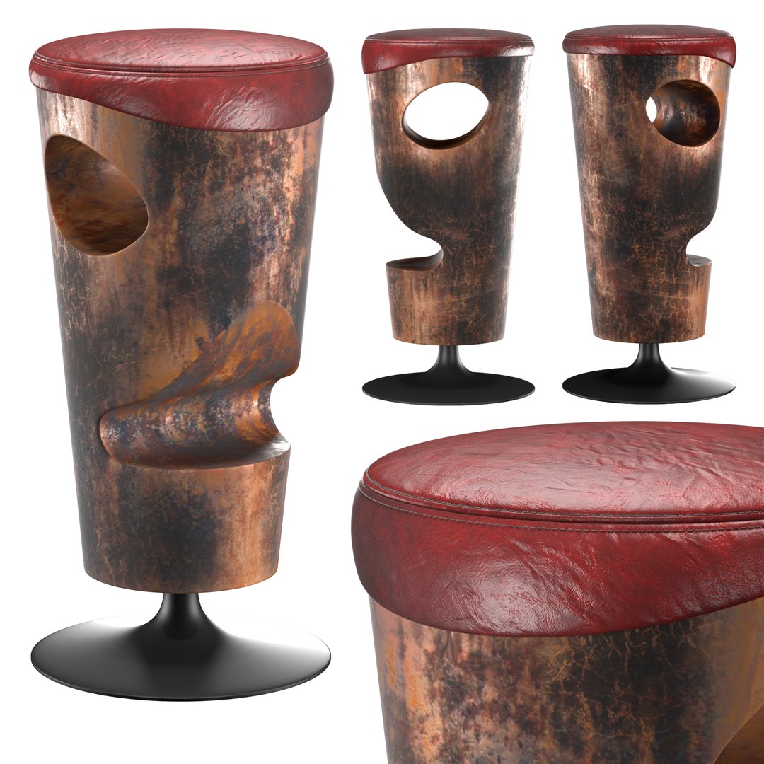 MOAI Bar Stool 3D Model - TurboSquid 1862988