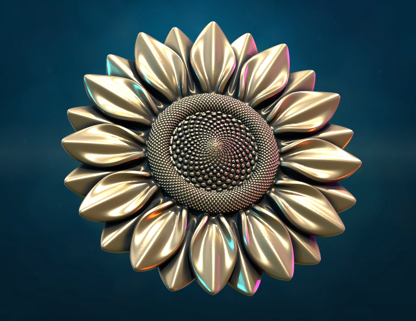 Sun Flower Pendant 3D Model - TurboSquid 2253220