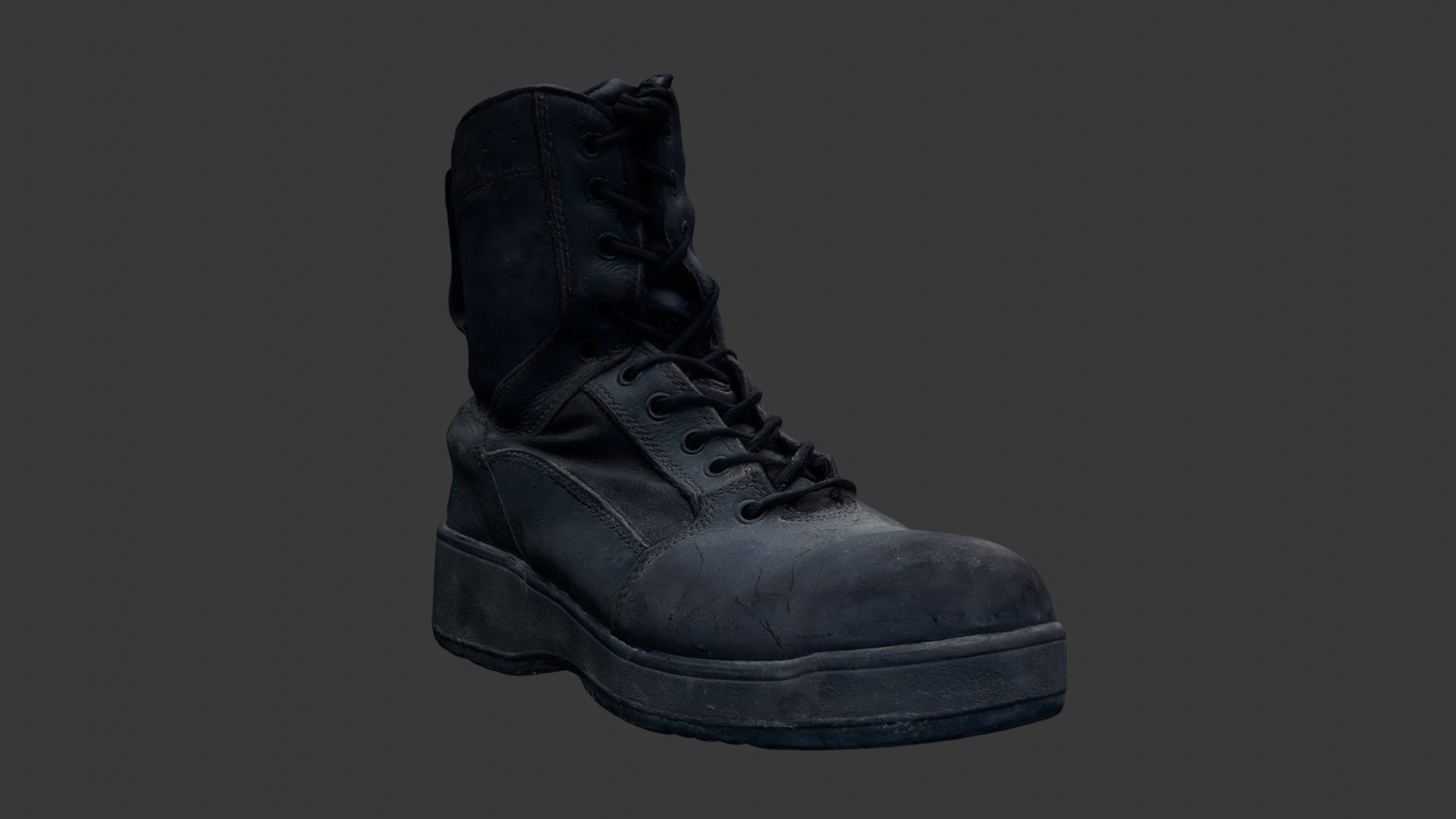 Black Tactical Combat Boot 3D Scan 3D - TurboSquid 2400558