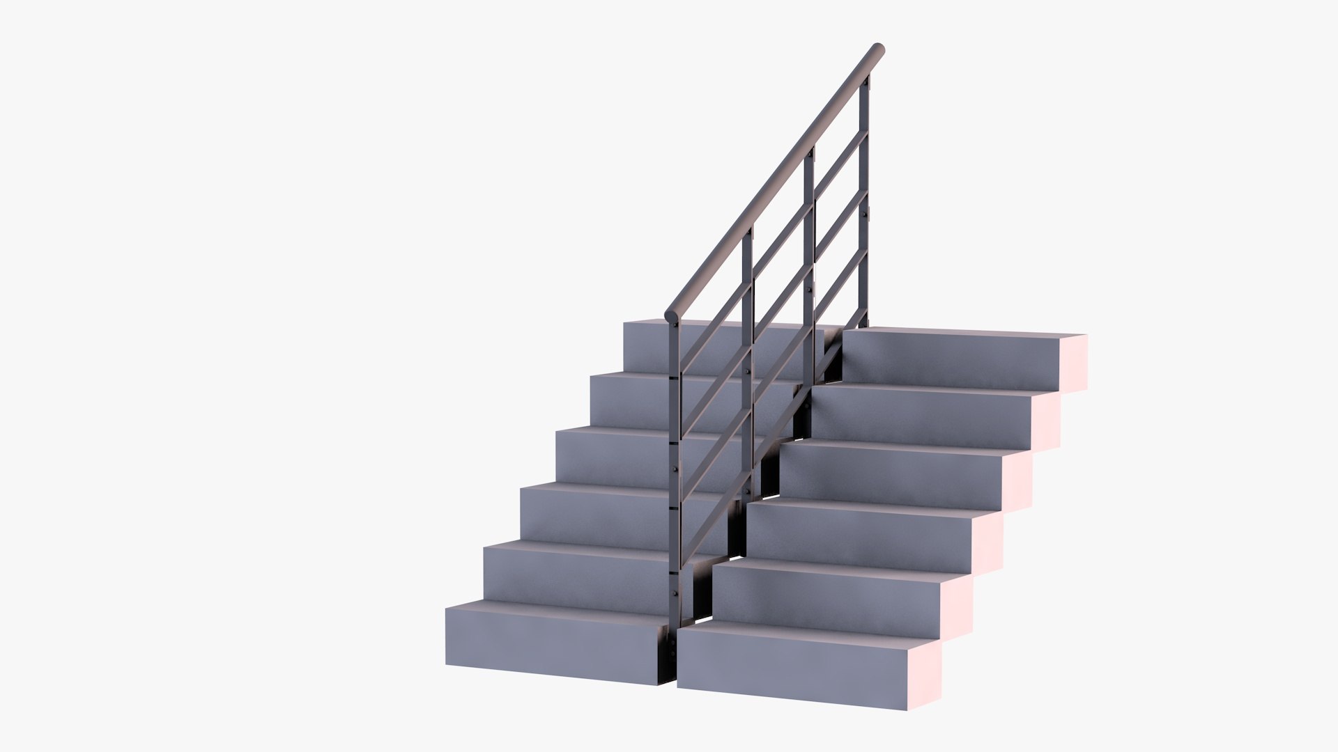 3D Stairs with Railing model - TurboSquid 2061521