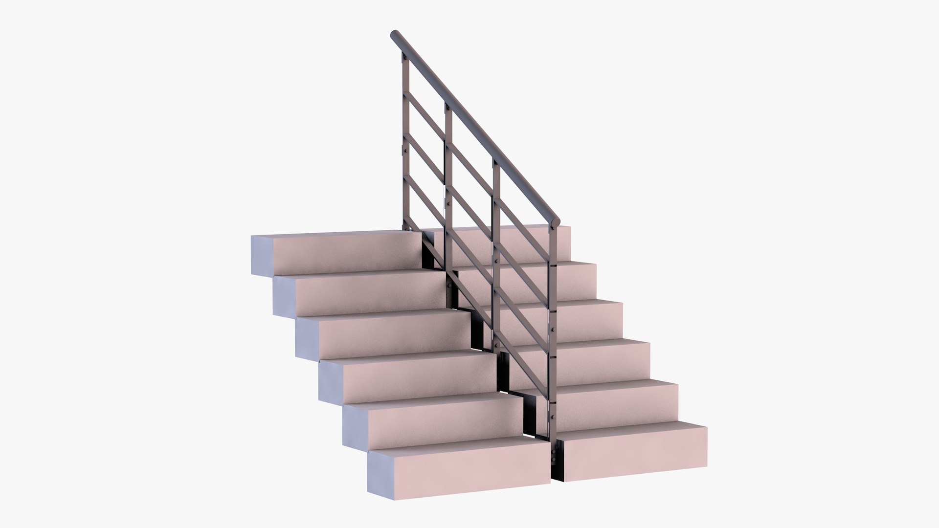 3D Stairs with Railing model - TurboSquid 2061521
