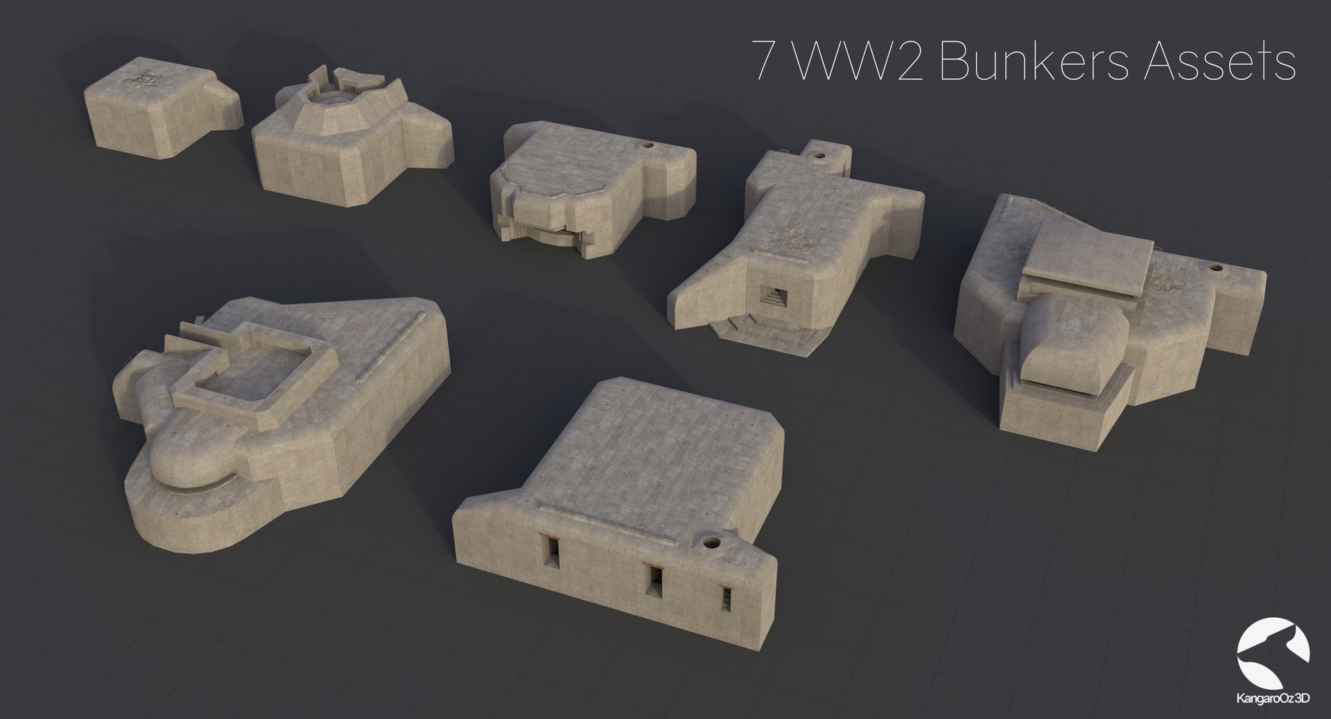 Wwii german bunkers 3D model - TurboSquid 1427239