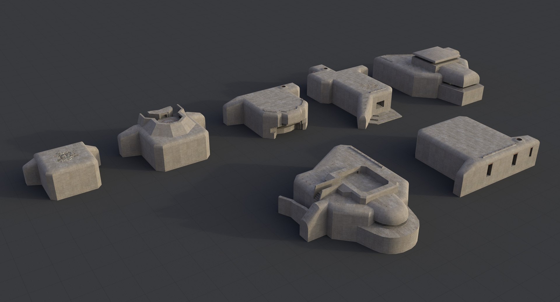 Wwii german bunkers 3D model - TurboSquid 1427239